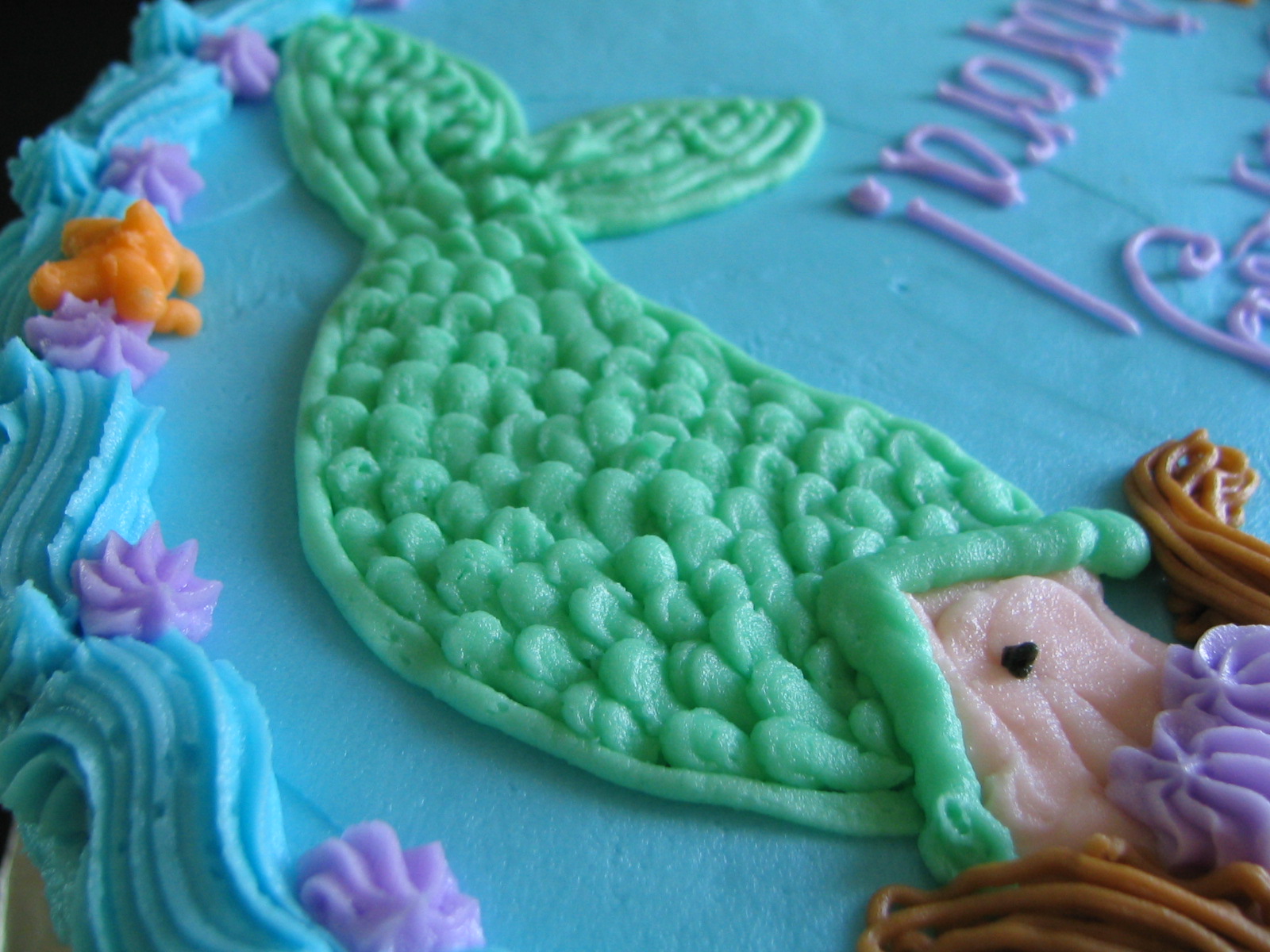 Pink and Teal: Mermaid Birthday Cake